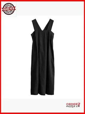 Dresses | Pure Linen Sleeveless Strap Midi Dress With Pockets | Poshmark